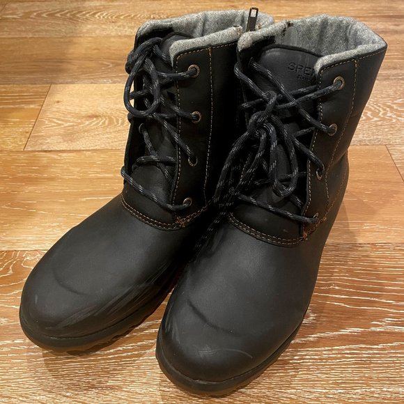 Sperry | Shoes | Black Sperry Waterproof Winter Boots | Poshmark